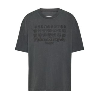 Maison Margiela T-Shirt mit Zahlen-Motiv - - Tops - Damen - Grau - M
