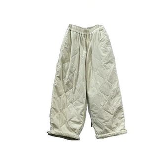 Generic Arriv&eacute;e dhiver artistique SLE taille &eacute;lastique matelass&eacute; coton chaud jambe large pantalon grande taille femme, kaki, XXL Grande taille