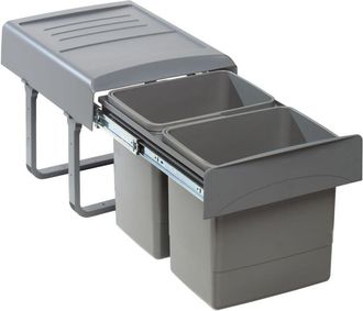 Victory mega Einbau-Abfallsammler - Orion grey, 2 x 15 Liter, Vollauszug