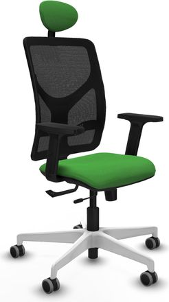 Piqueras y Crespo Schreibtischstuhl Home Office mit 2D-Armlehnen, h&ouml;henverstellbarer Lendenwirbelst&uuml;tze und festem Kopfteil, ausgestattet mit Syncro/Traslack und Schnei