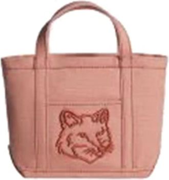 Maison Kitsuné Crossbody Bags - Structured Cotton Handbag - Gr. unisize - in Rosa - für Damen