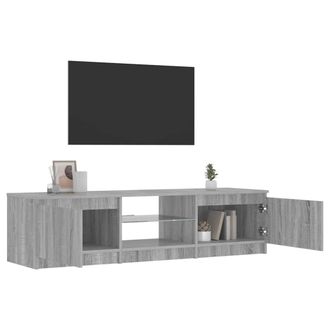 Generic TV-Schrank mit LED-Leuchten, TV-Board, Fernsehtisch, St&auml;nder, Konsole, Fernsehschrank, M&ouml;bel, Fernsehm&ouml;bel (Wei&szlig; 120x30x36 cm) (140 x 40 x 36 cm)