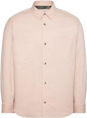 Calvin Klein Veste droite en coton m&eacute;lang&eacute;