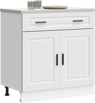 vidaXL Vidaxl - Armoire de cuisine Porto blanc bois ding&eacute;nierie