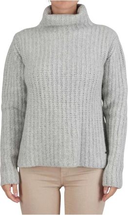 Kiton Femme, Pulls, Gris, Taille: 36 FR Pull Col Roul&eacute; Textur&eacute; en Cachemire et Soie