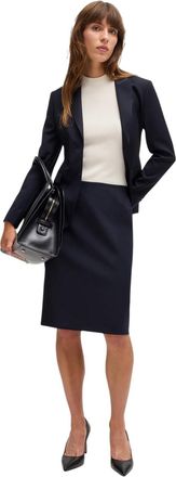 HUGO BOSS Vileah Bleistiftrock f&uuml;r Damen, Schurwolle (Dunkelblau)