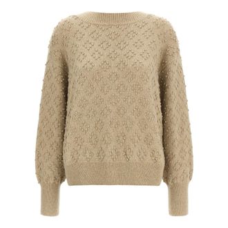Agnona Damen, Strickwaren, Beige, LGr&ouml;&szlig;e