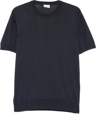 Pal Zileri T-shirt en m&eacute;lange de soie - Homme - Tops - Bleu - Taille: L