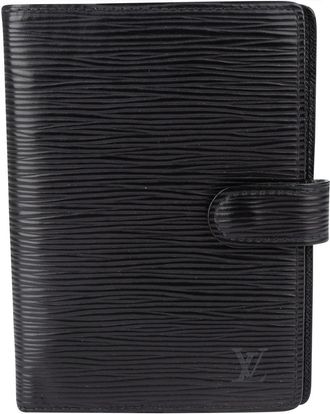 Louis Vuitton Portemonnaie - Louis Vuitton Noir Epi Leather Agenda PM - Gr. unisize - in Schwarz - f&uuml;r Damen