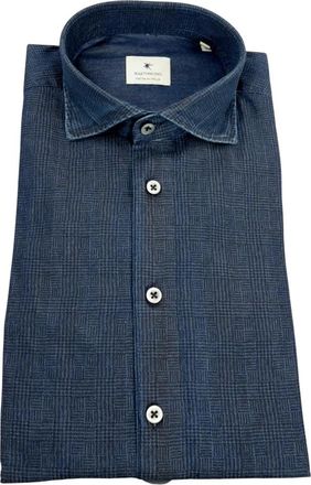 Bastoncino Homme, Chemises, Bleu, Taille: 3XL Chemise imprim&eacute;e en denim ajust&eacute;e