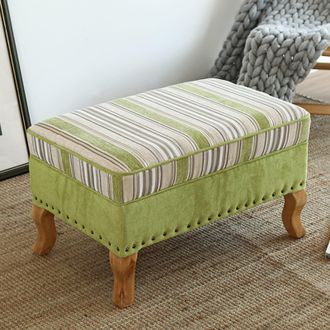 Generic Eingangsbank Aus Holz Mit Samtsitz, Moderner Akzent-Fußhocker for Schlafzimmer, Wohnzimmer, Wohnheim(K,24x18x16inch)