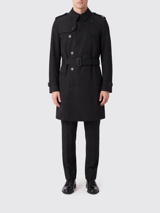 Burberry Trench-coat crois&eacute; en coton longueur genou avec ceinture