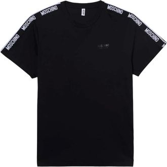 Moschino Homme, Tops, Noir, Taille: M T-shirt &agrave; col rond