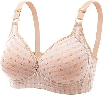 Generic 2026 Soutien-gorge pour femme Taille sans gilet Lingerie Sous-v&ecirc;tements de sport en acier Yoga Plus Anneaux, beige, XL