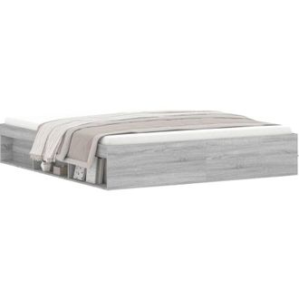 vidaXL Bettgestell Grau Sonoma 180x200 cm Vidaxl