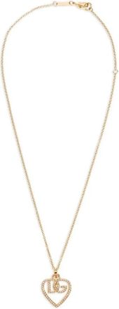 Dolce & Gabbana Femme, Accessoires, Jaune, Taille: ONE Size DG Heart Pendant Necklace