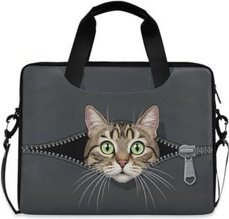 Alaza Sac pour ordinateur portable de 16 &agrave; 15,6 pouces, motif chats et fleurs, sac pour ordinateur portable pour femmes, hommes, &eacute;tudiants, travail, voyage,