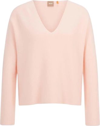 HUGO BOSS Pullover Top f&uuml;r Damen, Baumwolle (Pink)