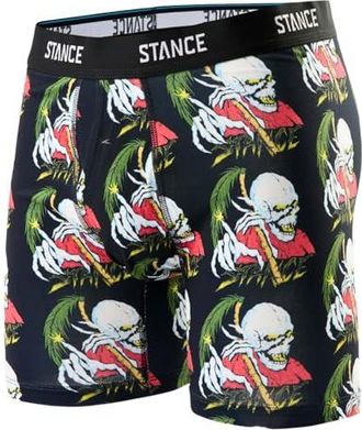 Stance Palm Slayer Boxer Boxer Noir à motifs Poly Sous-vêtements Shorts, Multicolore, XL