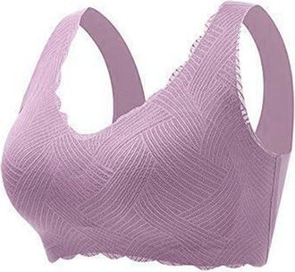 Generic Soutien-gorge d&eacute;contract&eacute; fin et respirant pour femme - Sous-v&ecirc;tements quotidiens - Sport sexy, violet, 4XL