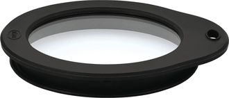 Rösle Frischhaltedeckel aus Glas, Glasdeckel mit Silikonrand zum Verschließen von Schüsseln und Töpfen, spülmaschinengeeignet, 12 cm Durchmesser, Schwarz