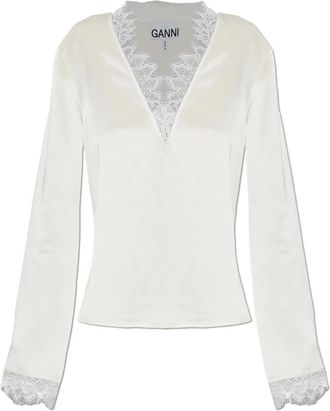 Ganni Damen, Blusen & Hemden, Beige, XSGr&ouml;&szlig;e