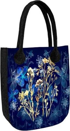 Bertoni Bertoni ARCO Design Sac en feutre pour femme Anthracite avec imprimé « Maura » - Sac à main en feutre avec fermeture éclair Convient pour A4 jusquà 10