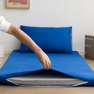 Generic Normallack-Futon-Matratzenbezug,Waschbarer Tatami-Matratzenbezug Mit Reißverschluss in Voller Größe,Bodenmatratzenbezug Aus Baumwolle Zum Schutz Vor S