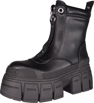 Buffalo Damen Elegante Stiefelette GOSPHER Zip Vegan 1622350 Schwarz, Groesse:38 EU