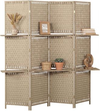 HOMCOM Paravent HOMCOM Papier 181x180x1.6cm naturel