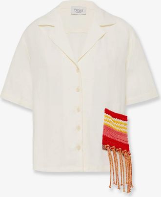 Laneus Viscose and linen blend shirt - LANEUS - gender_Woman