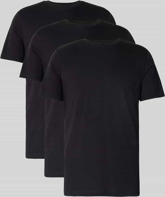 Selected Regular Fit T-Shirt Set aus reiner Baumwolle im 3er-Pack