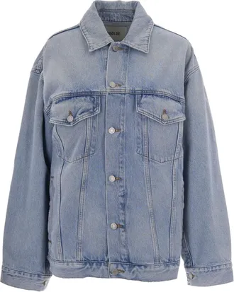 A Gold E Femme, Vestes, Bleu, Taille: 36 FR Veste en jean boutonn&eacute;e