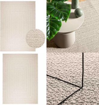 vidaXL Tapis zizur crème 200x290 cm aspect de jute intérieur extérieur - Vidaxl
