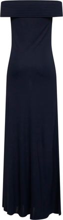 Alaia Womens Dress Off-The-Shoulder Jersey Blue Viscose