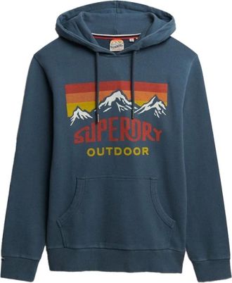 Superdry Homme, Sweatshirts et sweats &agrave; capuche, Bleu, Taille: XL Mountain Relaxed Sweat &agrave; capuche