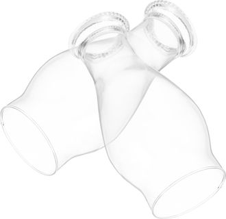 Cabilock 2stücke Klare Ersatz-lampenschirme Aus Hochwertigem Glas Für Antike Öllampen Große Vier-Krallen Vintage-öllampen-schirme Hitzebeständig Und Stabil Als