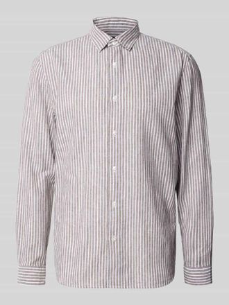 Mc Neal Regular Fit Freizeithemd aus Leinen-Mix mit Kentkragen