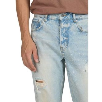 Represent Jean bootcut d&eacute;chir&eacute; effet t&acirc;ches de peinture en coton
