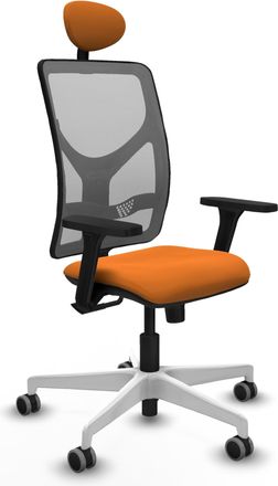 Piqueras y Crespo B&uuml;rostuhl aus Kunstleder, mit 3D-Armlehnen, h&ouml;henverstellbarer Lendenwirbelst&uuml;tze und festem Kopfteil, ausgestattet mit 3 Positionen und Schneideschau