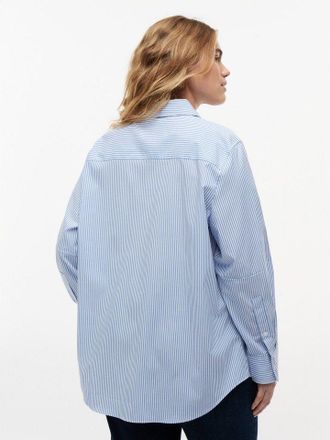 Tommy Hilfiger Hemdbluse CRV ESS POPLIN REGULAR SHIRT in Gro&szlig;en Gr&ouml;&szlig;en, Popeline Qualit&auml;t, Logostickerei
