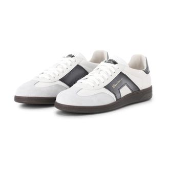 Santoni Leather Sneakers - - Shoes - Herren - Wei&szlig; - 43 EU
