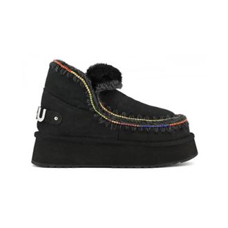 Mou Schwarze Strass-Plattform-Eskimo-Stiefel - - Shoes - Damen - Schwarzk - 36 EU