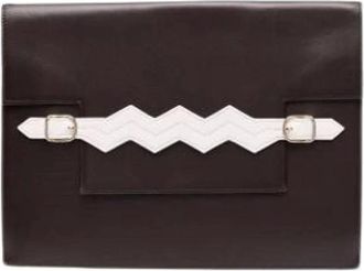 Herm&egrave;s Sac plat Pre-owned - Femme - Pre-owned - Brun - Taille: ONE Size