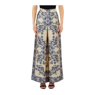 Liu Jo Femme, Pantalons, Bleu, Taille: 40 FR Wide Pantalons