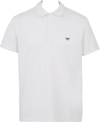 Emporio Armani Herren Essential Polo Beachwear Polohemd, Weiß 571, Small