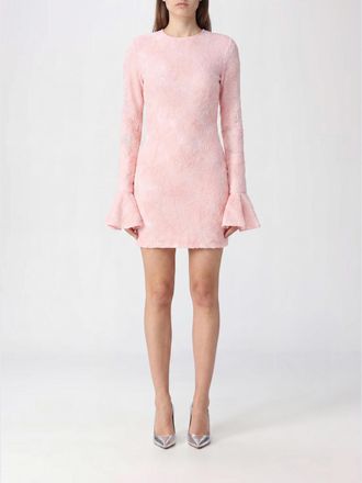 Rotate Slim Fit Mini-Etuikleid aus Mesh mit Blumendruck und langen &Auml;rmeln