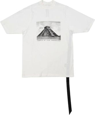 Rick Owens Homme, Tops, Blanc, Taille: XS Jumbo Short Sleeve T-Shirt