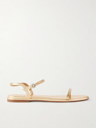 Aeyde Sandales En Cuir M&eacute;tallis&eacute; Nettie - Dor&eacute;