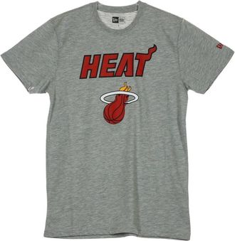 New Era Team Logo Tee Hellgrau Heather - - Tops - Herren - Grau - XL